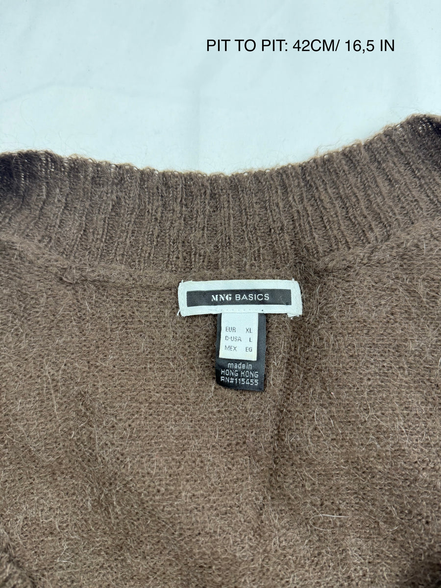 Brown super soft tight fit square neck jumper (XL) – SK VINTAGE