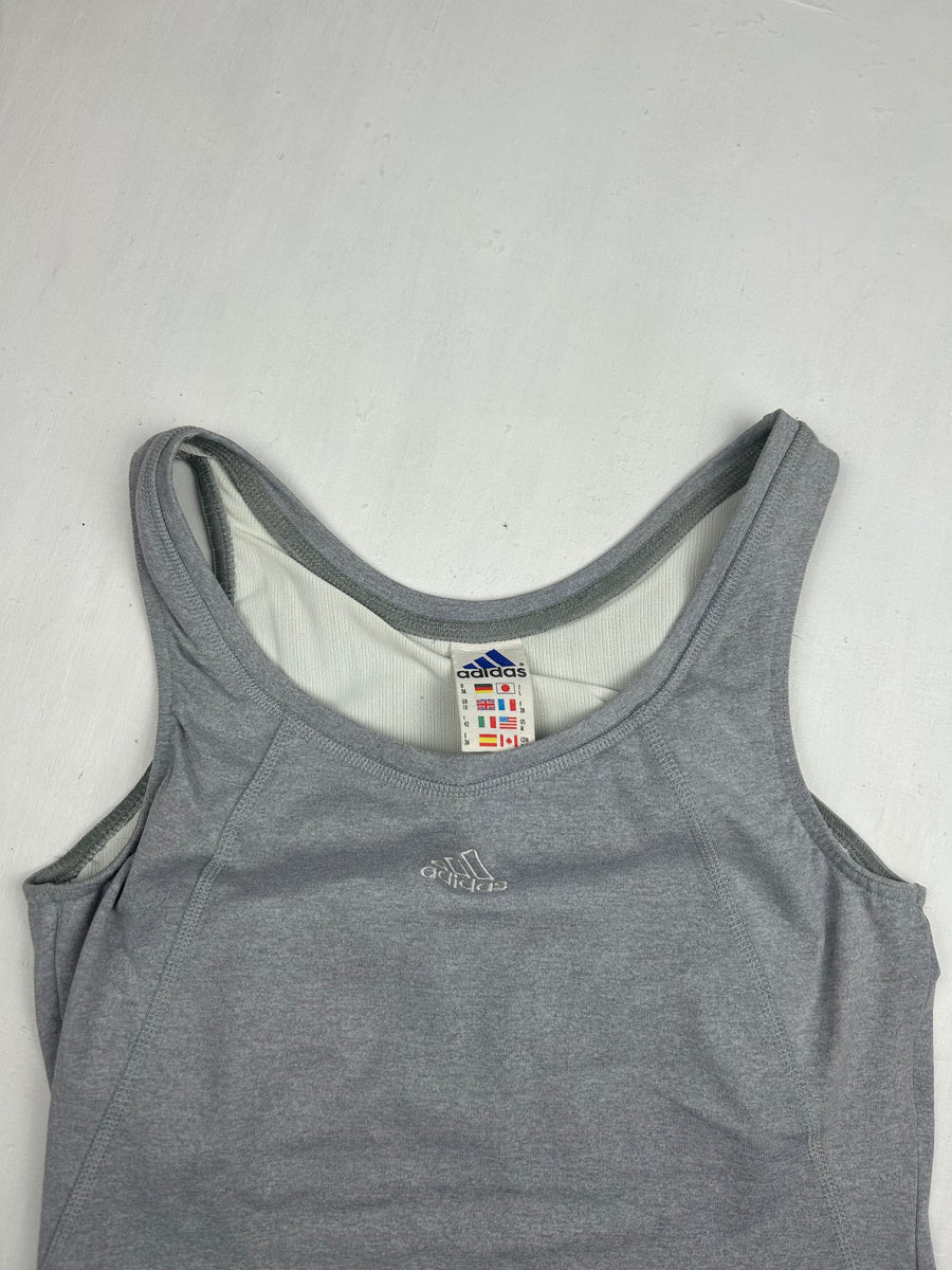 Grey tight fit tank top with bra (S) – SK VINTAGE